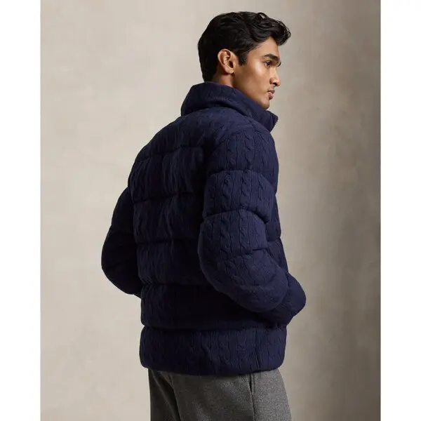 Ralph Lauren Cable-knit Wool-cashmere Quilted Jacket