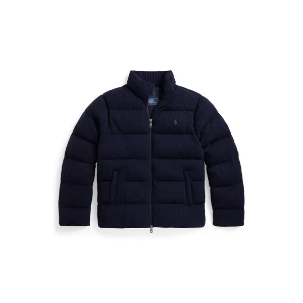 Ralph Lauren Cable-knit Wool-cashmere Quilted Jacket