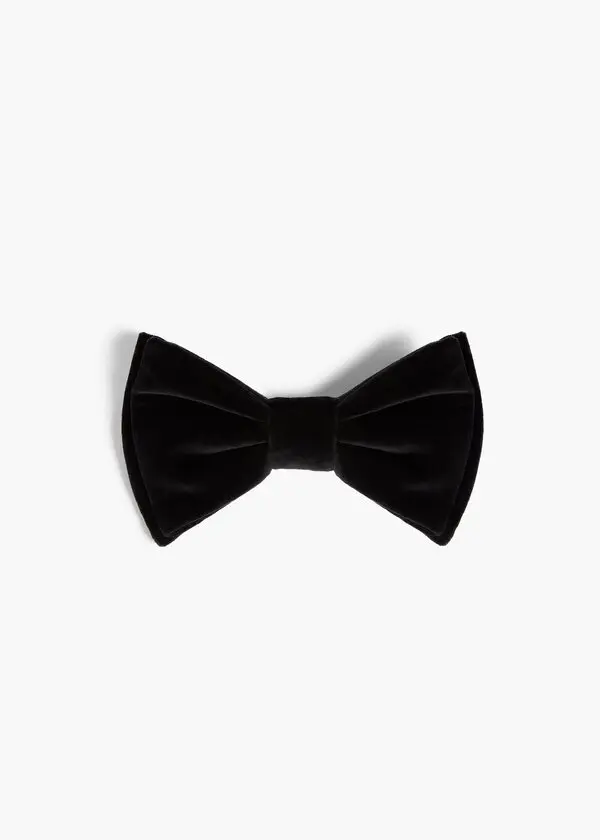 Khaite Liv Bowtie In Velvet - Black
