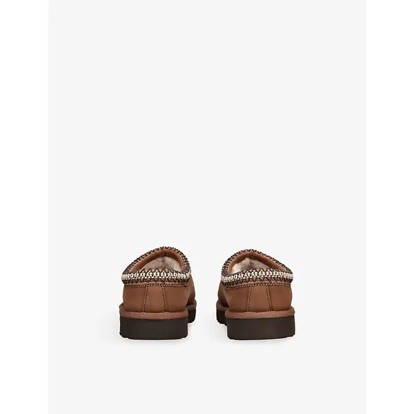 UGG Tasman Nubuck-leather Slippers - Mid Brown