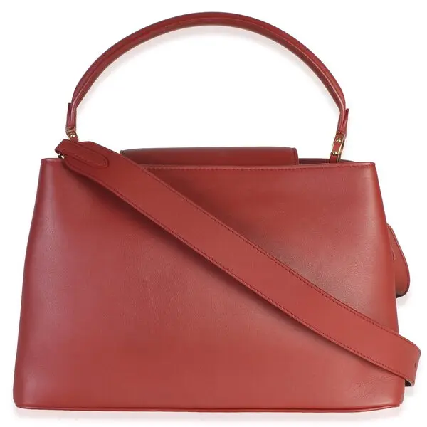 LOUIS VUITTON Rust Smooth Grained Calfskin Capucines Gm Souple
