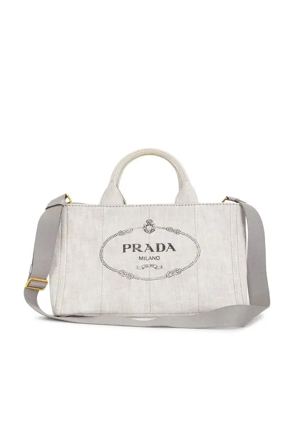 Prada Canapa Tote Bag - Grey
