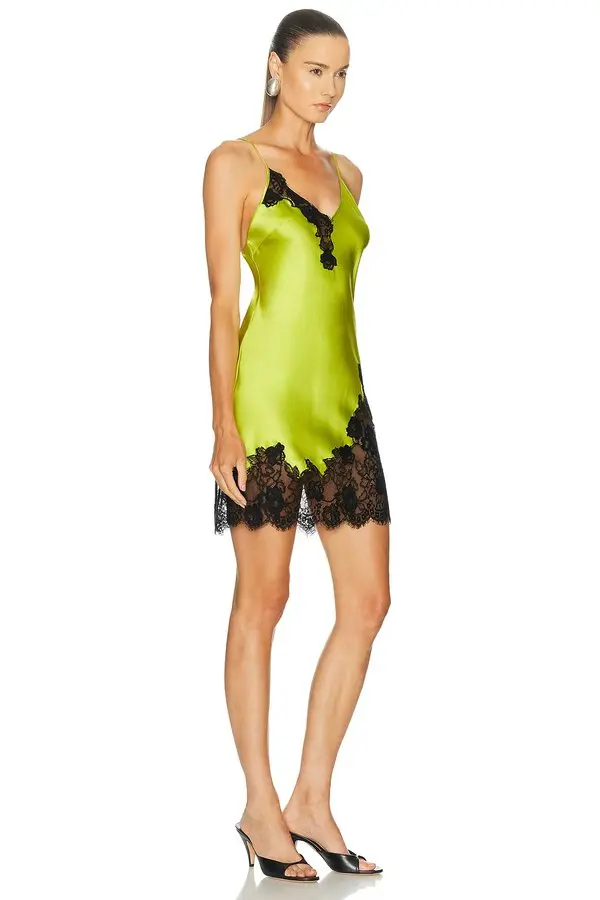FLEUR DU MAL Juliet Lace Mini Slip Dress
