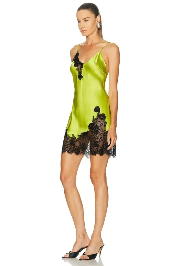 FLEUR DU MAL Juliet Lace Mini Slip Dress