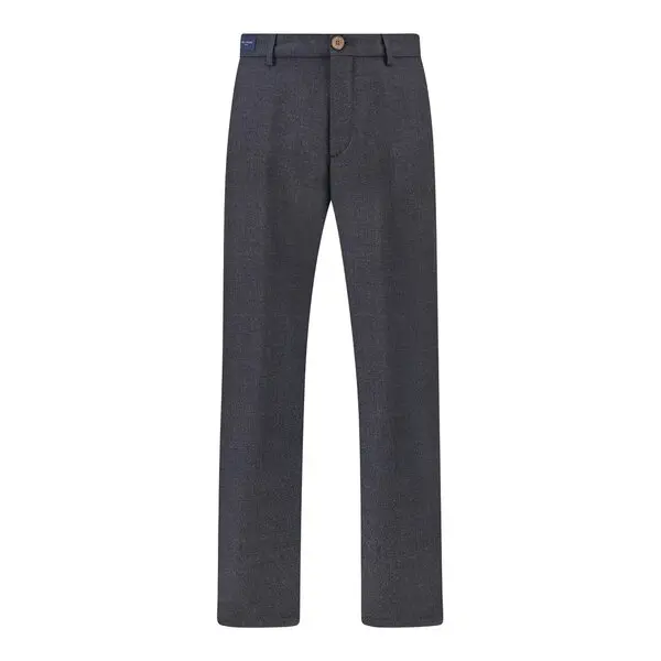 Paul & Shark Bellagio Trousers In Wool Twill - Blue