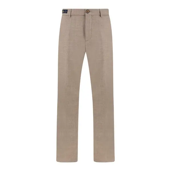 Paul & Shark Bellagio Trousers In Wool Twill - Taupe