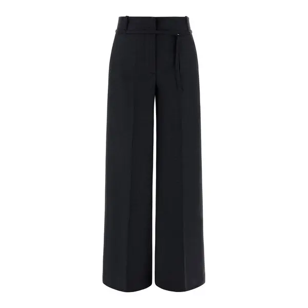 Paul & Shark Palazzo Trousers In Wool Twill - Dama Blue