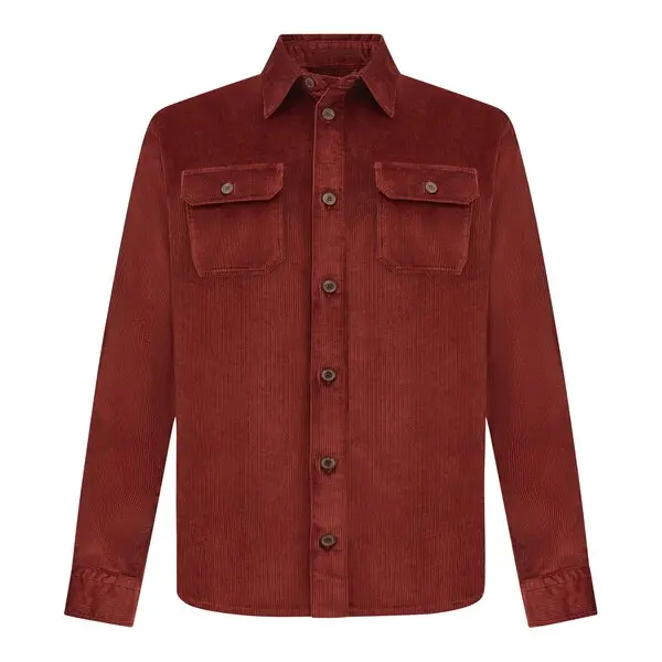 Paul & Shark Velvet Overshirt - Winery