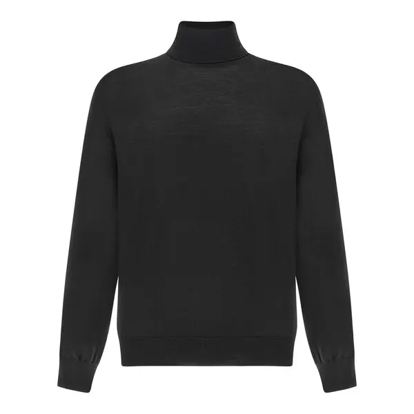 Paul & Shark Superfine 140's Merino Wool Turtleneck Sweater - Black