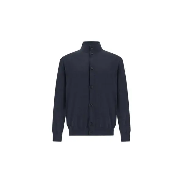 Paul & Shark Cardigan In 140's Superfine Merino Wool
