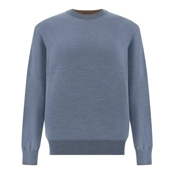 Paul & Shark Wool And Silk Crewneck With Contrast Trim