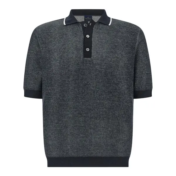 Paul & Shark Cotton And Cashmere Polo - Blue/white