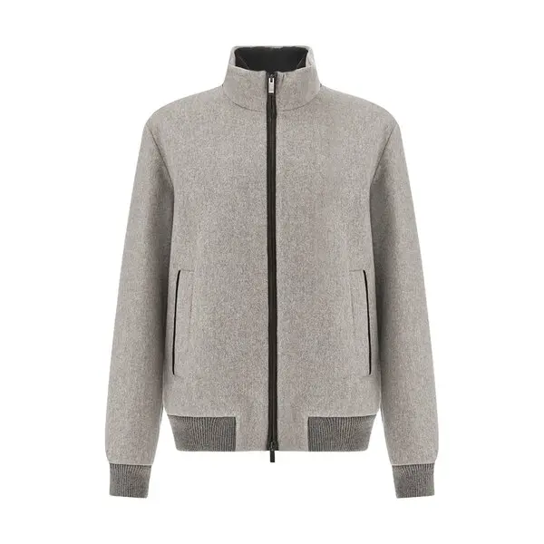 Paul & Shark Cashmere Blouson With Suede Details