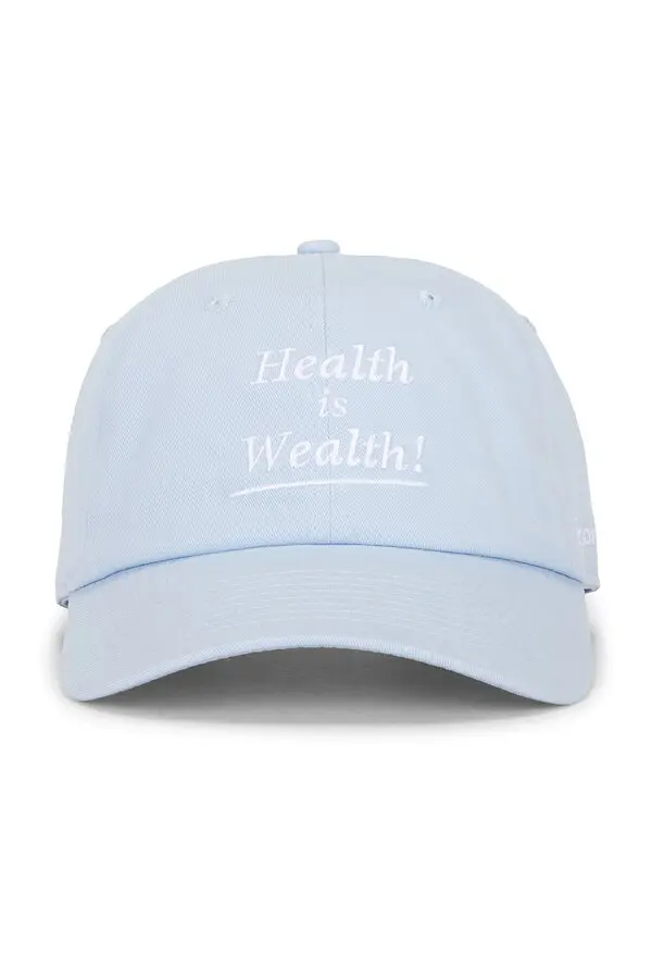 Sporty & Rich Health Is Wealth" Baseball Cap - Mist