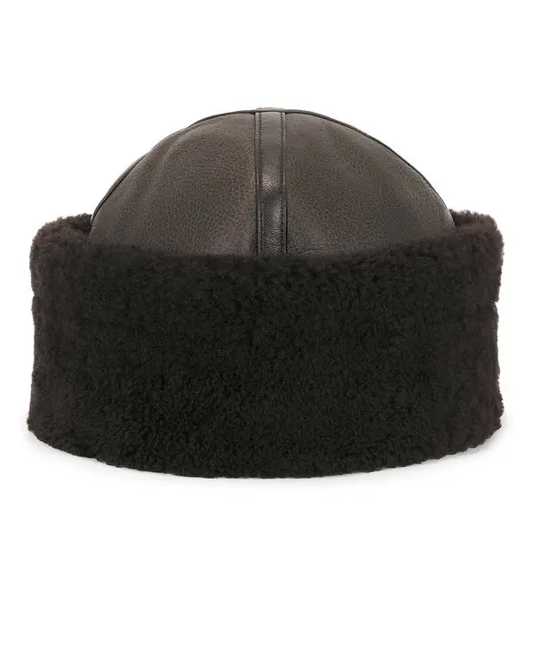 Nour Hammour Dallen Shearling Hat - Brown