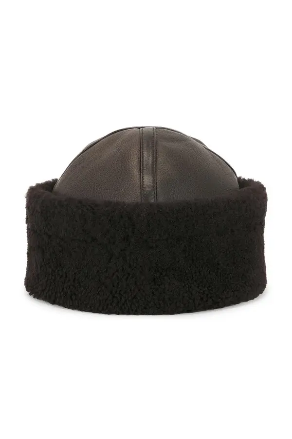 Nour Hammour Dallen Shearling Hat - Brown