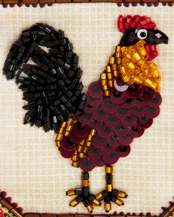 ALEMAIS Ace Rooster Embellished Clutch - Multi