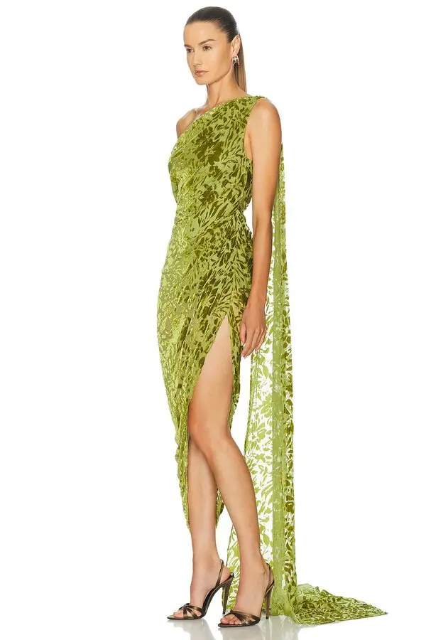 Cult Gaia Sarai Asymmetrical One-shoulder Gown