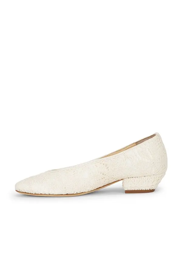 Magda Butrym Crochet Ballerina Heel - Cream