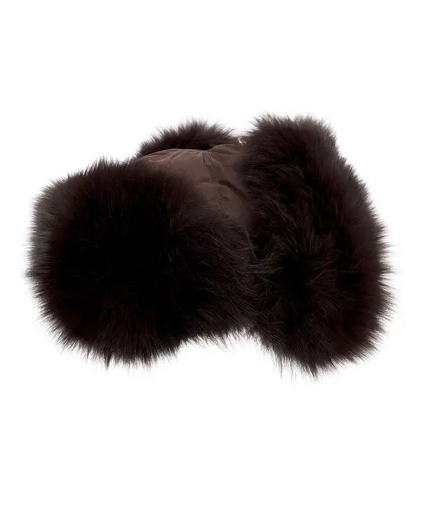 YVES SALOMON Fox Fur Chapka - Cold Brew