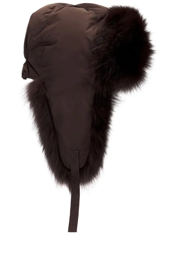 YVES SALOMON Fox Fur Chapka - Cold Brew