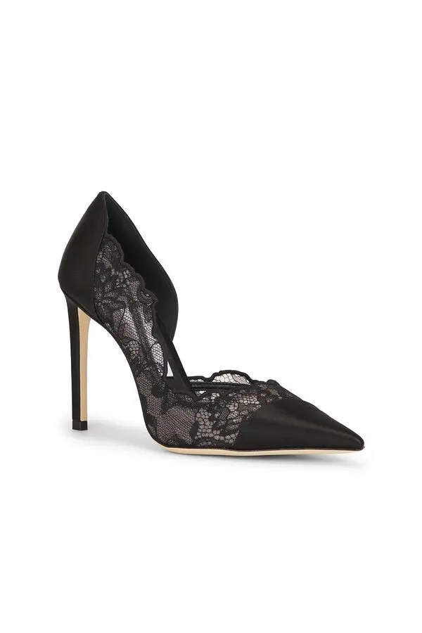JIMMY CHOO Brigitte Lace Satin 100 Pump