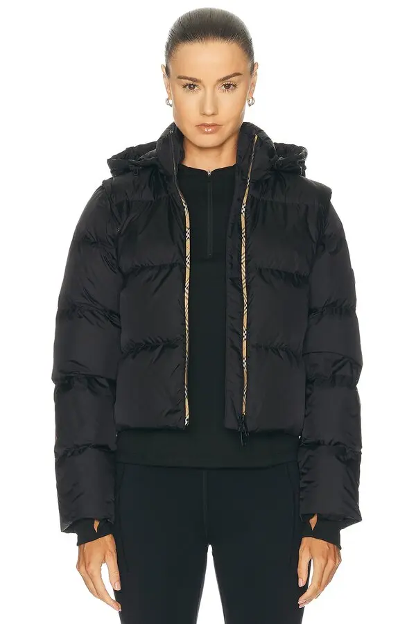 Burberry Ireland Puffer Jacket With Detachable Hoodie