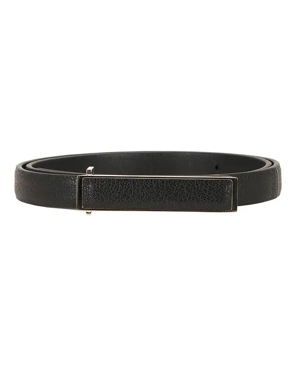 TOM FORD Shiny Supple Grain Leather Belt - Black