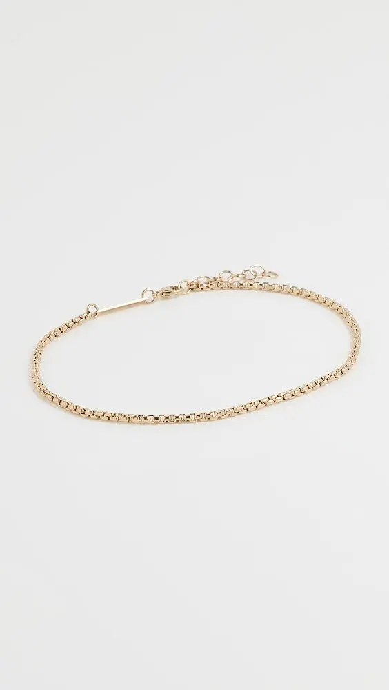 Zoe Chicco 14k Small Box Chain Anklet