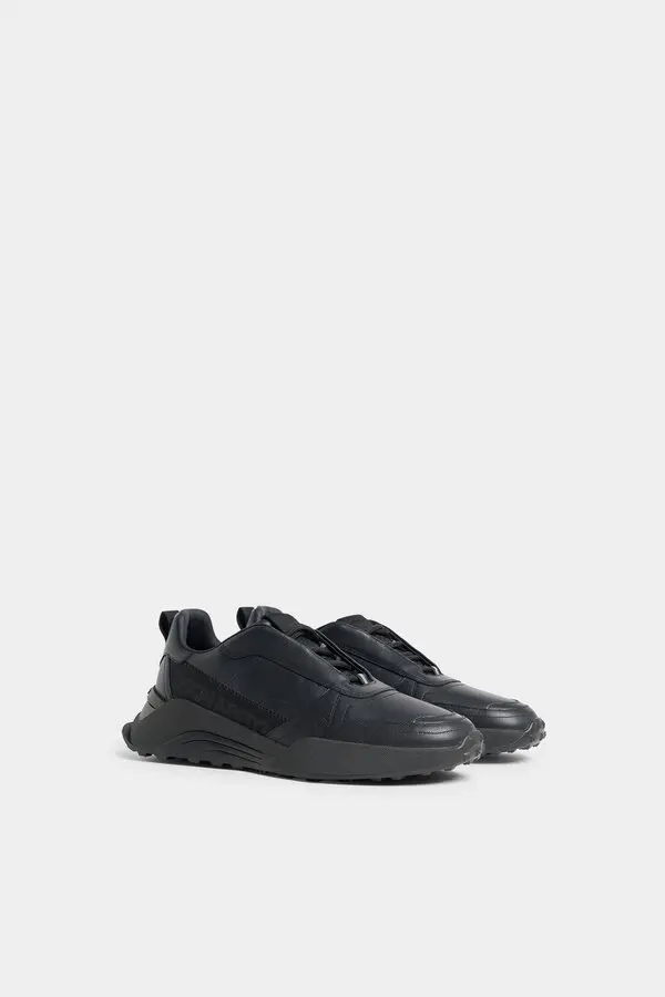 Dsquared2 Leather Flow Sneakers - Black