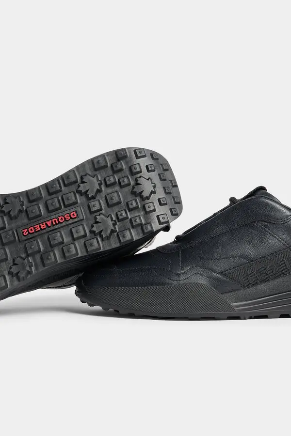 Dsquared2 Leather Flow Sneakers - Black