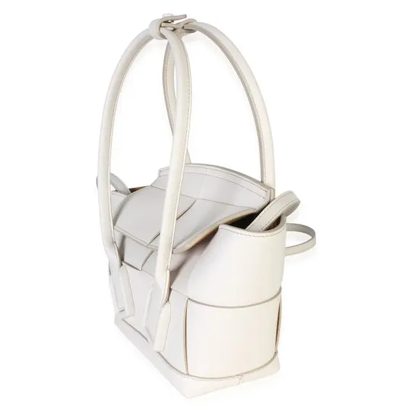 Bottega Veneta Maxi Intrecciato Leather Shoulder Bag - White