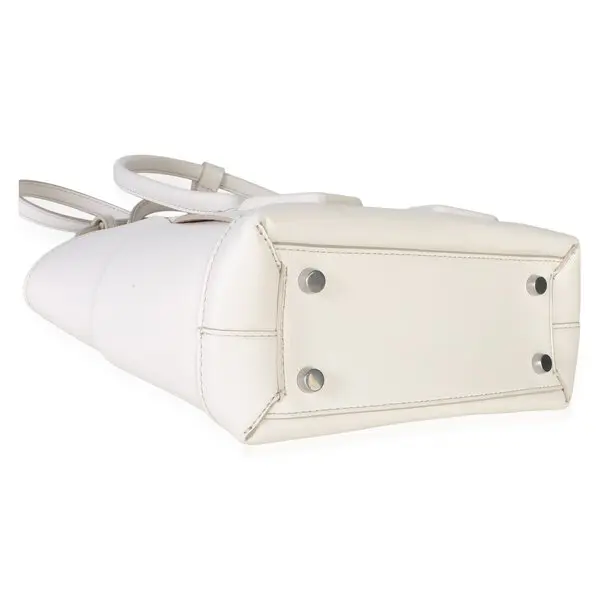 Bottega Veneta Maxi Intrecciato Leather Shoulder Bag - White