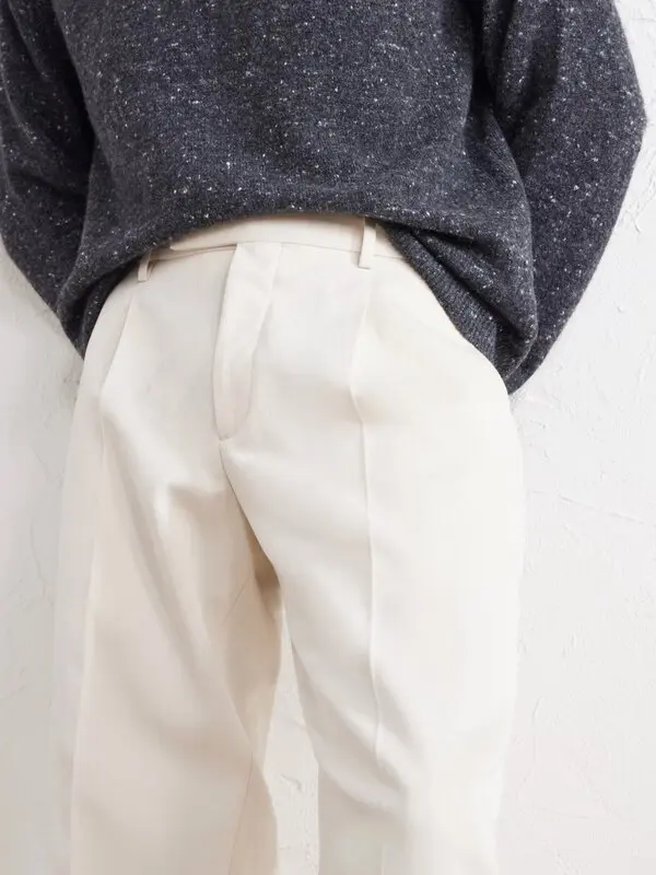 Zegna Straight-leg Cotton And Wool-blend Twill Trousers