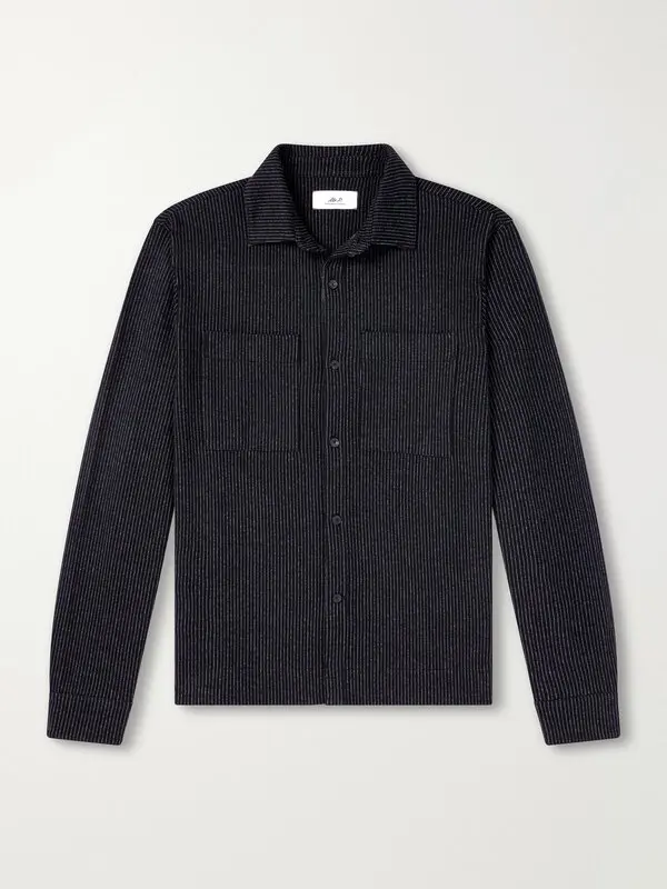 Mr P. Pinstriped Cotton-blend Jersey Shirt
