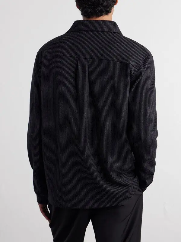 Mr P. Pinstriped Cotton-blend Jersey Shirt