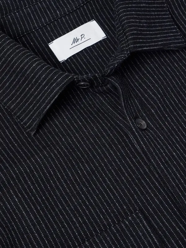 Mr P. Pinstriped Cotton-blend Jersey Shirt