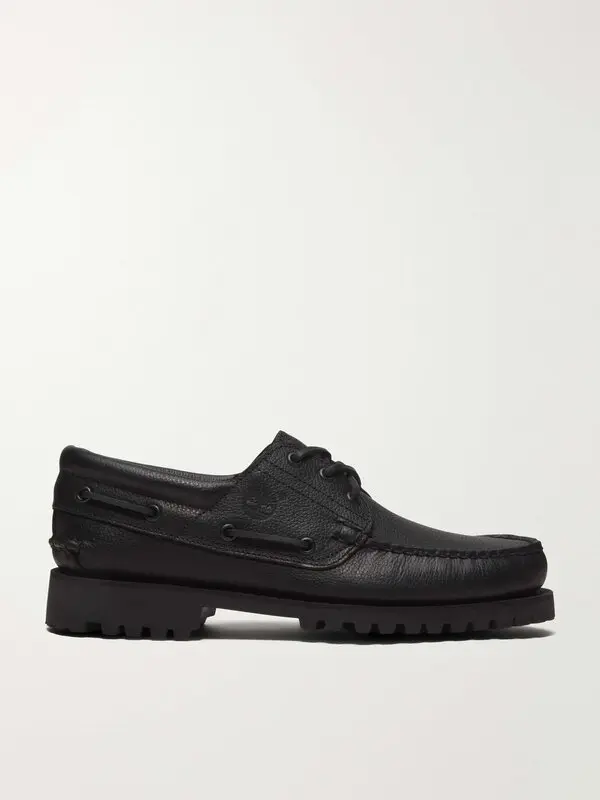 Timberland Authentic 3-eye Lug Full-grain Leather Boat Shoes - Black