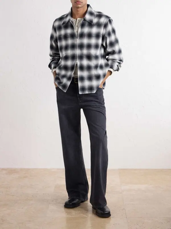 CORRIDOR Zoclao Checked Zip-up Cotton Jacket