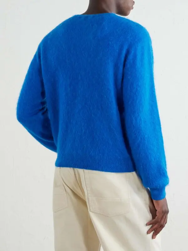 Auralee Garment-dyed Alpaca Cardigan