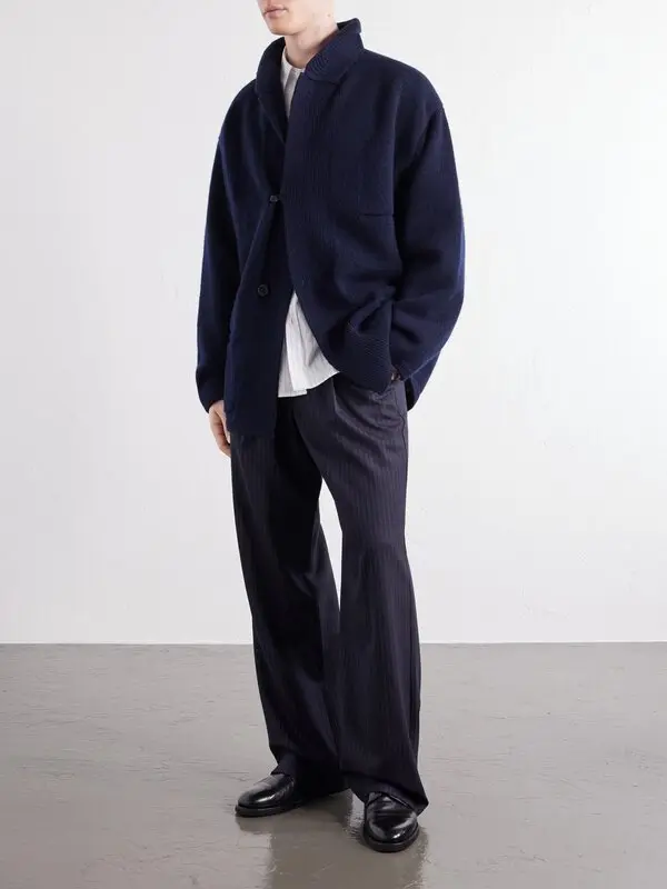 Inis Meáin Wool And Cashmere-blend Shawl Collar Cardigan