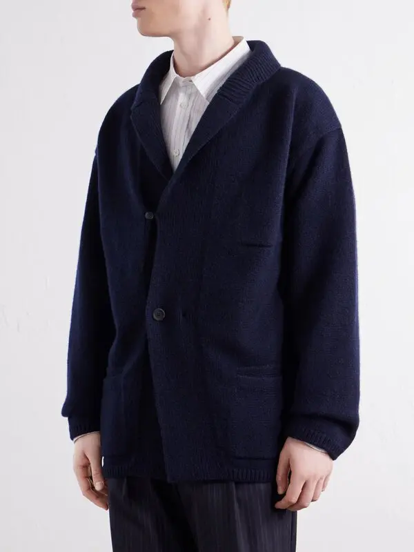 Inis Meáin Wool And Cashmere-blend Shawl Collar Cardigan