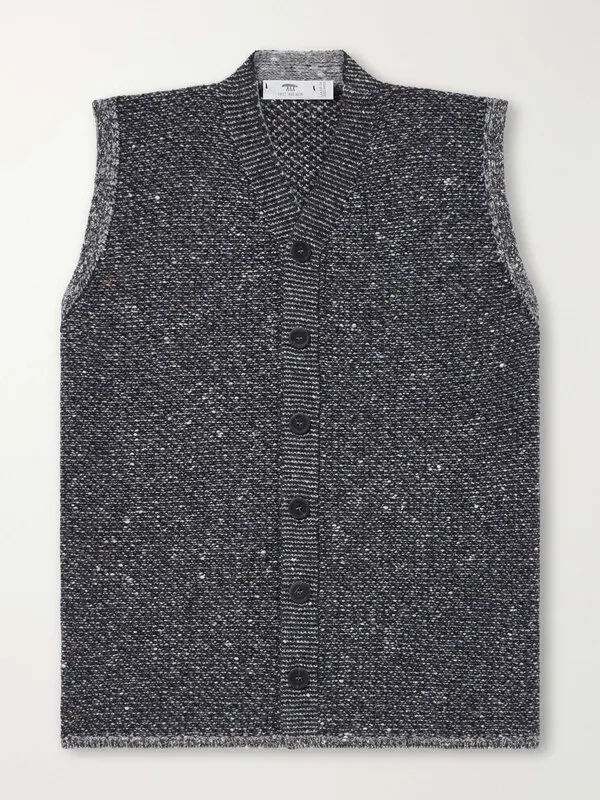Inis Meáin Breidin Merino Wool And Cashmere-blend Gilet - Gray