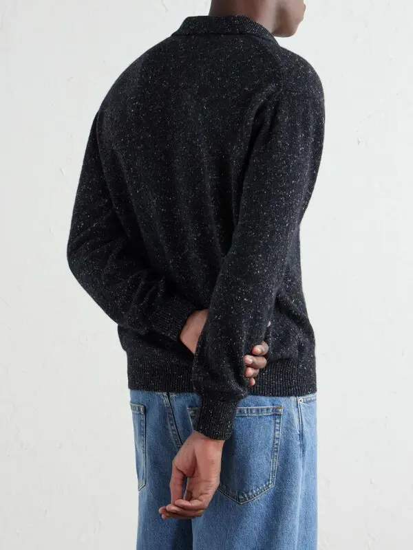 Auralee Cashmere Polo Sweater
