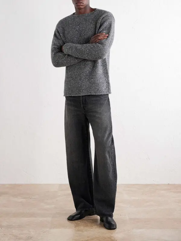 Auralee Super 100's Wool Sweater - Gray
