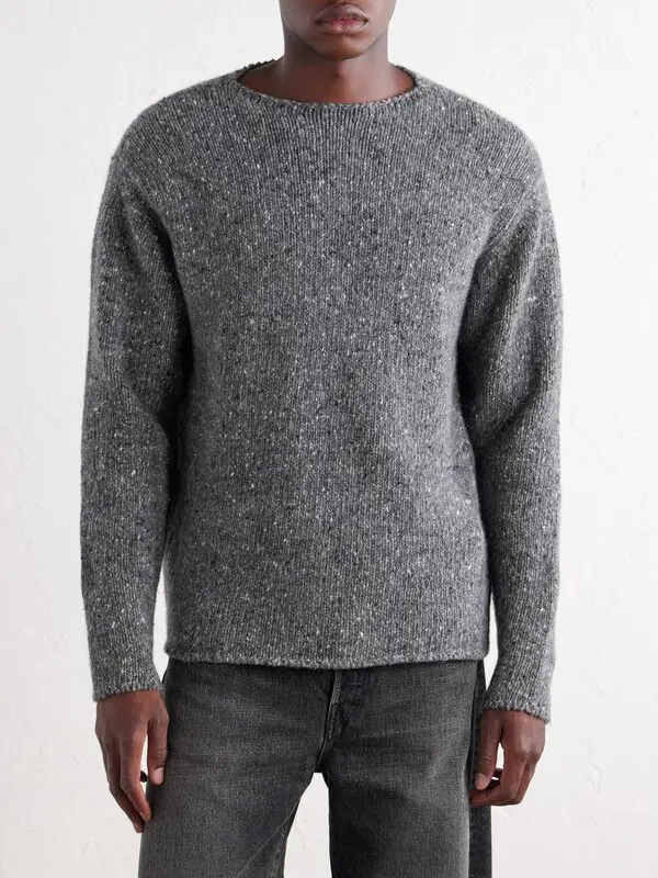 Auralee Super 100's Wool Sweater - Gray