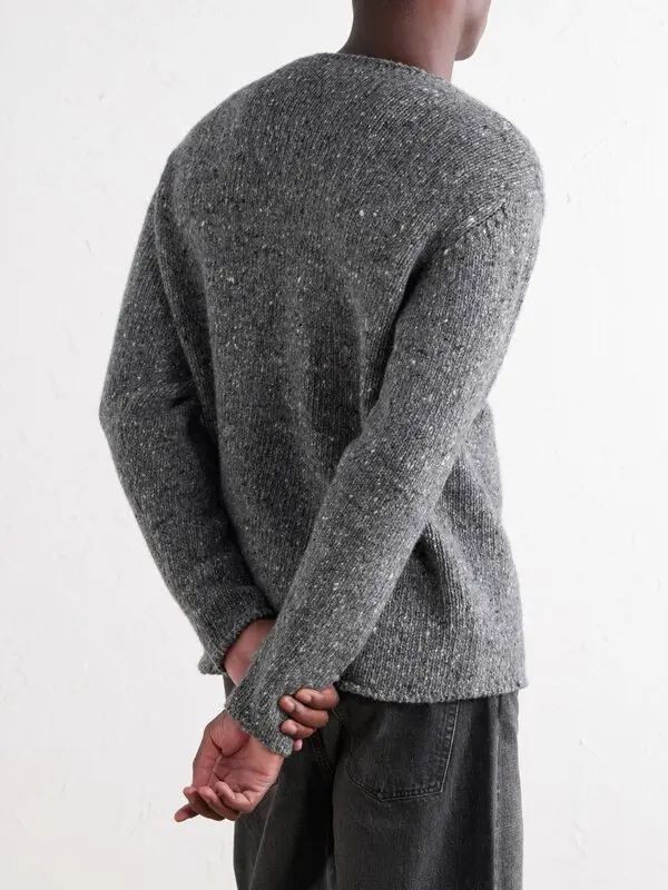 Auralee Super 100's Wool Sweater - Gray