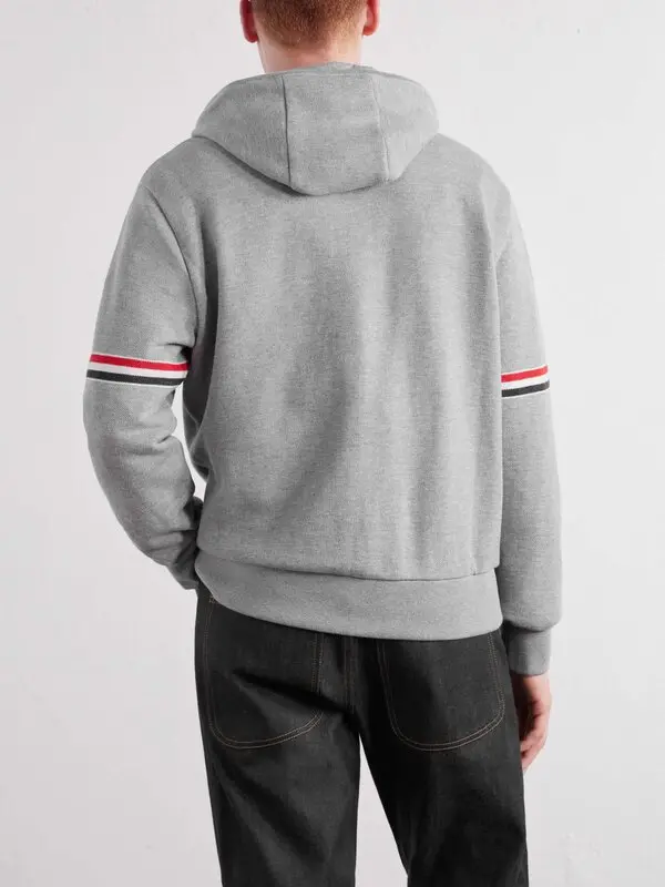 Thom Browne Cotton-piqué Zip-up Hoodie
