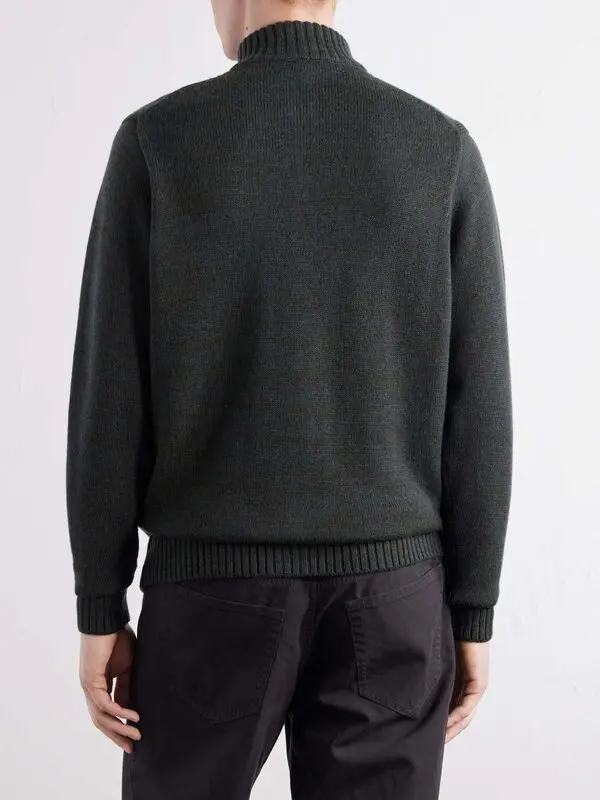 Inis Meáin Wool And Linen-blend Zip-up Cardigan