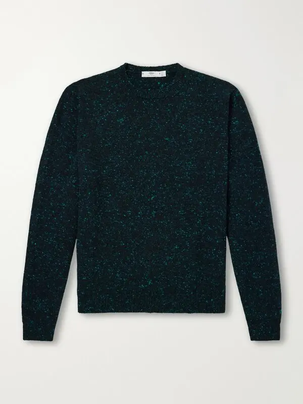 Inis Meáin Merino Wool And Cashmere-blend Sweater - Green